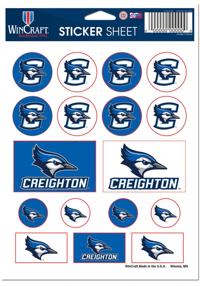 Creighton Bluejays Souvenir | Creighton Bluejays Stickers BLUE 5x7 ...