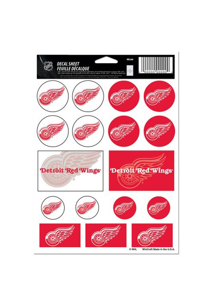 Detroit Red Wings Souvenir | Detroit Red Wings Stickers Red 5x7 - 5711144
