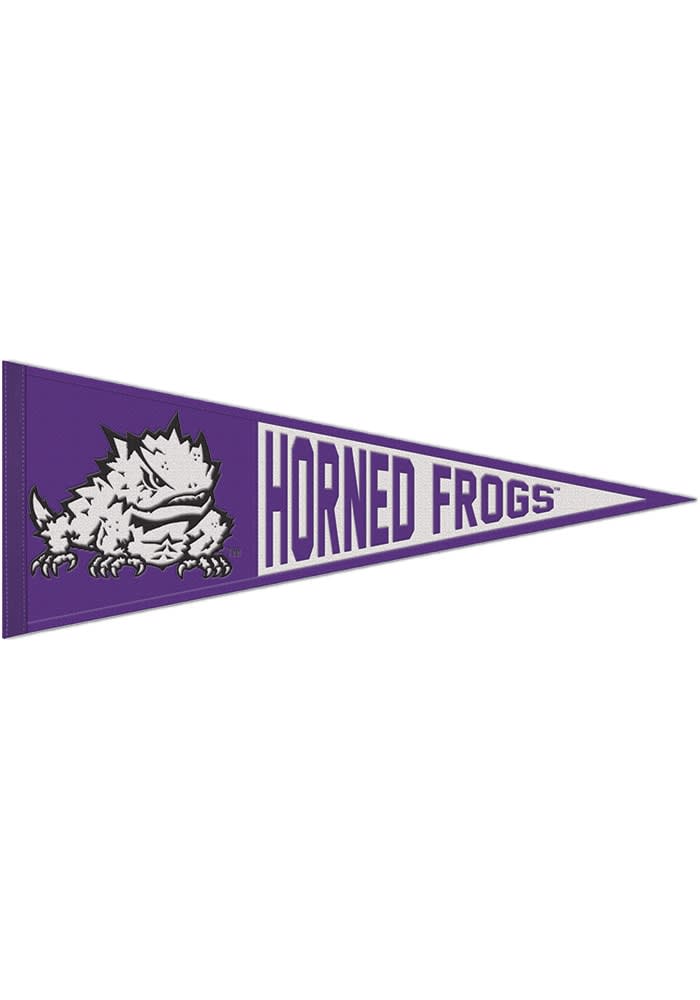 TCU Horned Frogs PURPLE 13x32 Primary Logo Pennant - 57111624