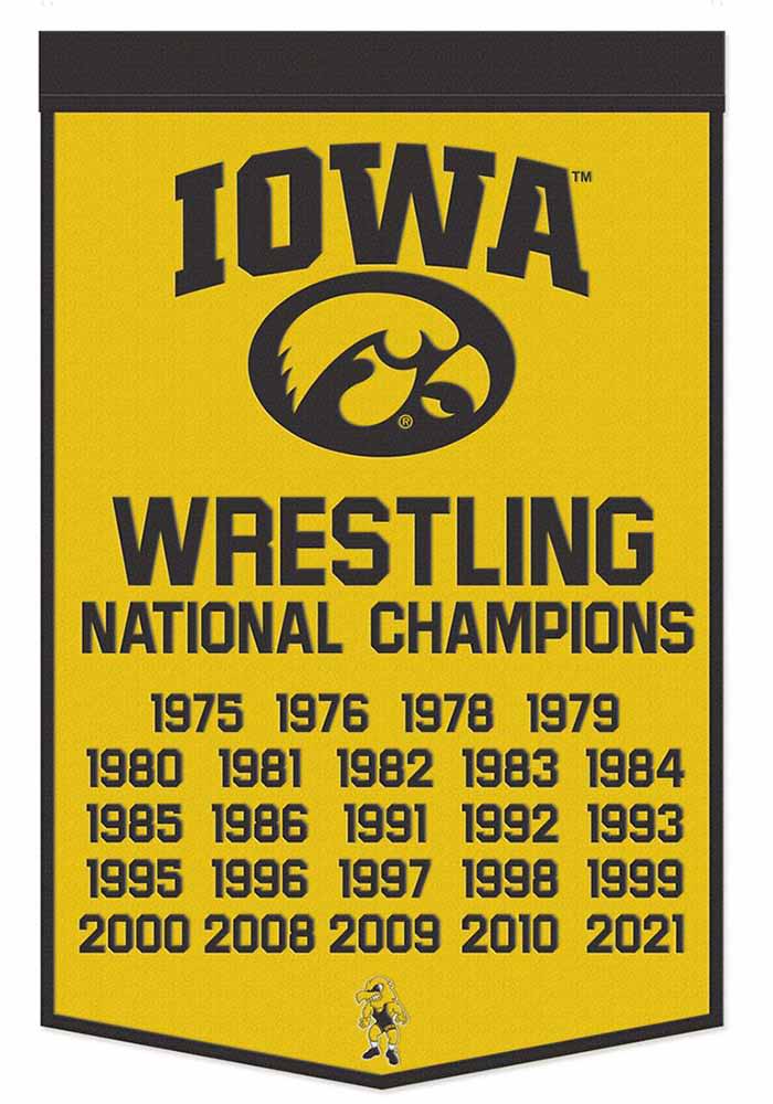 YELLOW Iowa Hawkeyes 24x38 Celebration Banner - 57111633