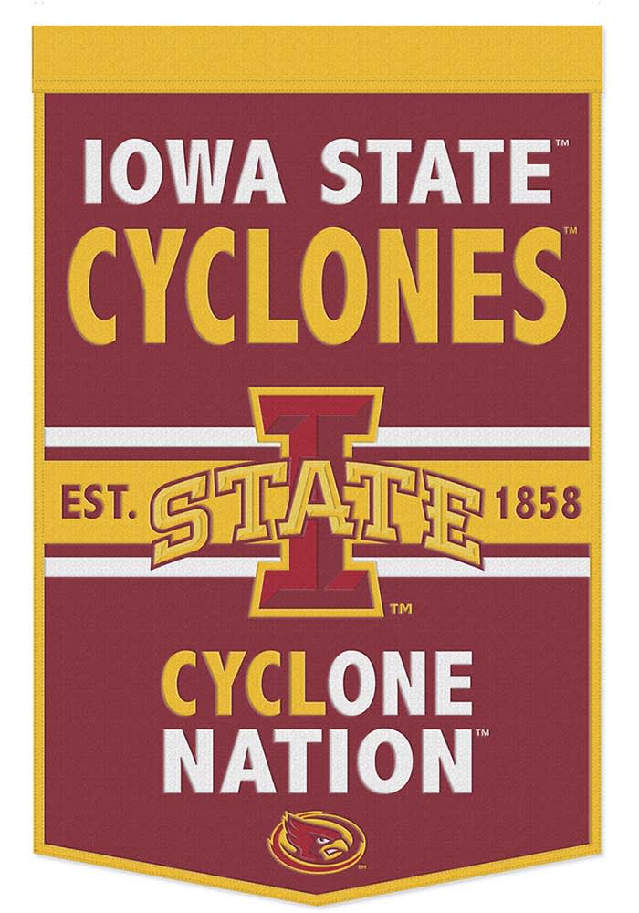 Iowa State Cyclones Red 24x38 Slogan Banner - 57111635