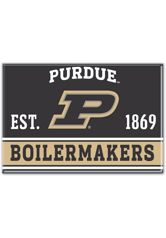 Purdue Boilermakers BLACK 2.5x3.5 Magnet - 57111854