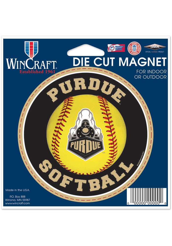 Purdue Boilermakers 4.5x6 Die Cut Magnet - BLACK