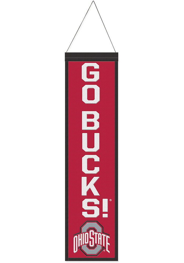 Red Ohio State Buckeyes 8x32 Slogan Banner - 57111975