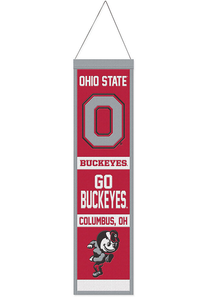 Ohio State Buckeyes Red 8x32 Evolution Banner - 57111976