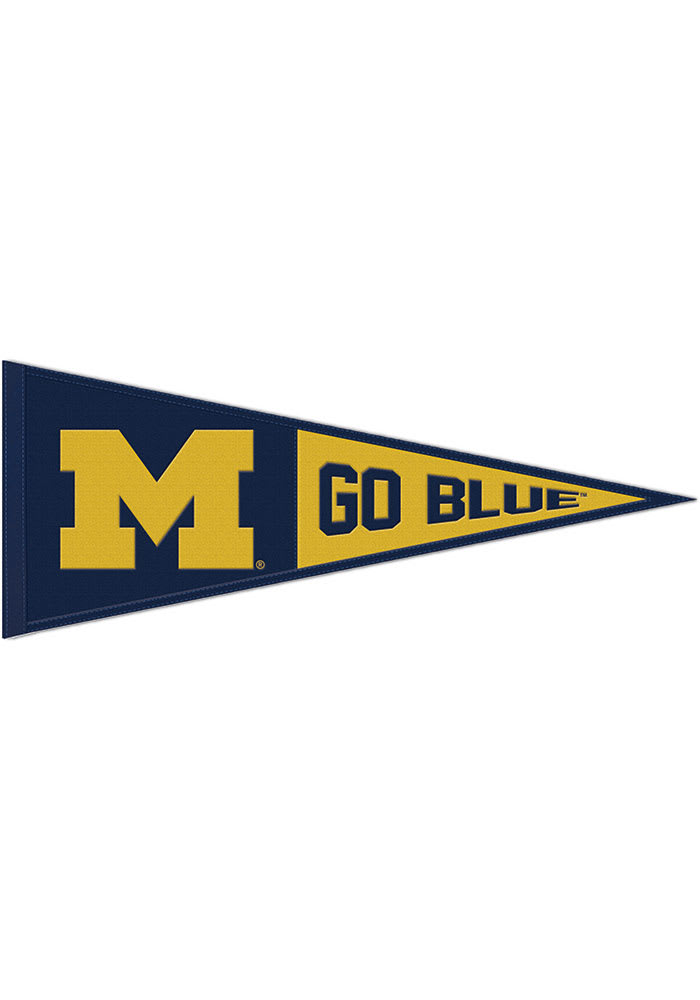 Michigan Wolverines BLUE 13x32 Slogan Pennant - 57112025
