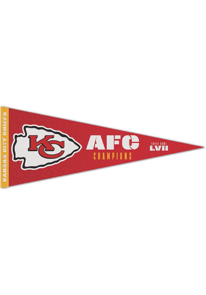Kansas City Chiefs Red 2022 Conf Champs 12x30 Premium Pennant - 57112171