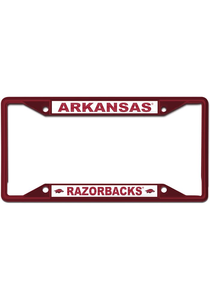 Arkansas Razorbacks License Plate Frame - Arkansas Razorbacks Red Color ...