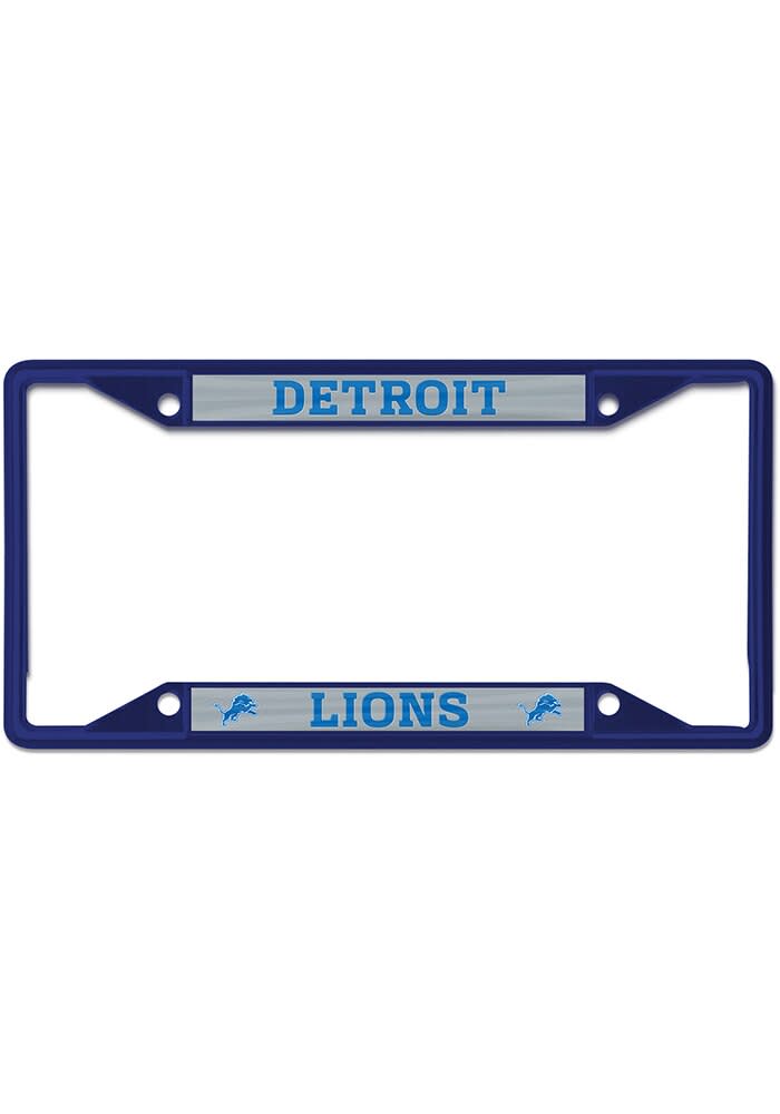 Detroit Lions License Plate Frame - Detroit Lions BLUE Color Metal ...