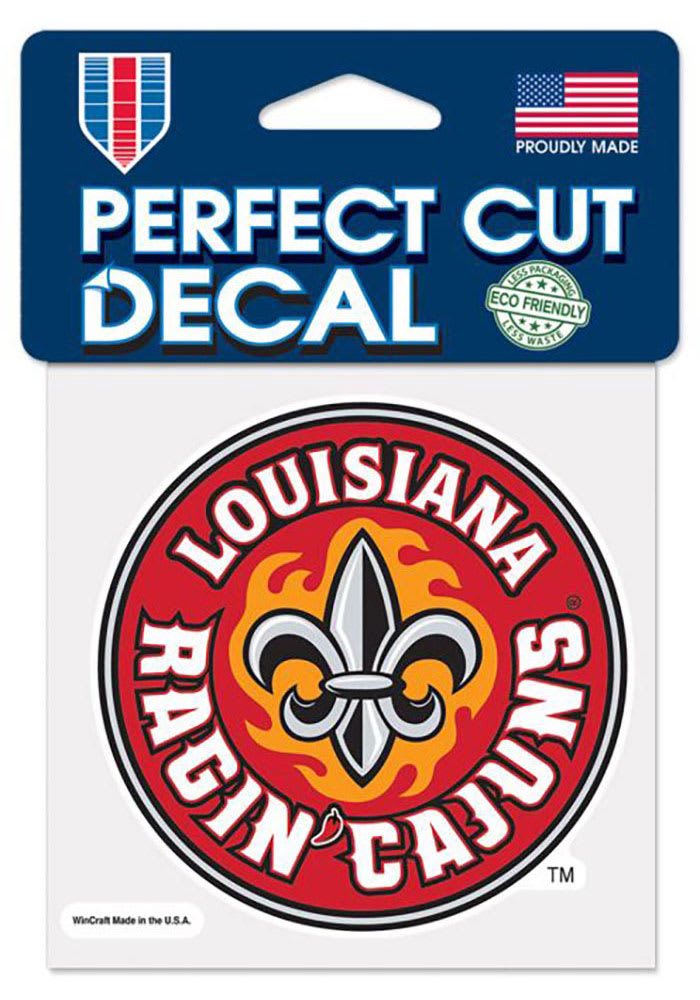 Louisiana Ragin' Cajuns RED 4x4 Auto Decal - 57112912