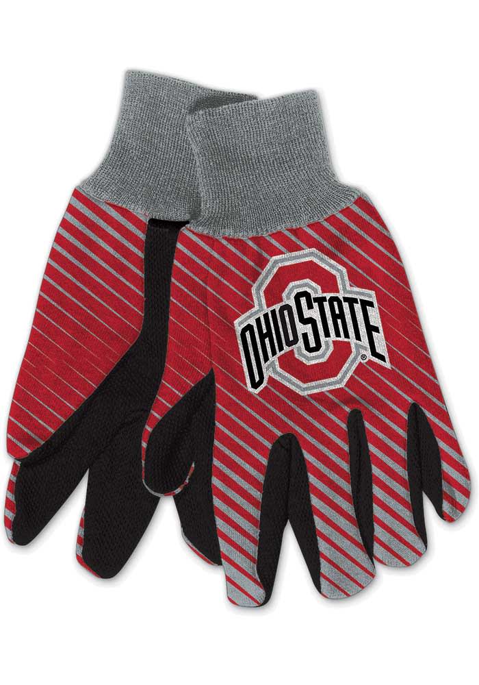 Ohio State Buckeyes RED/BLACK 2 Tone Mens Gloves - 57113139