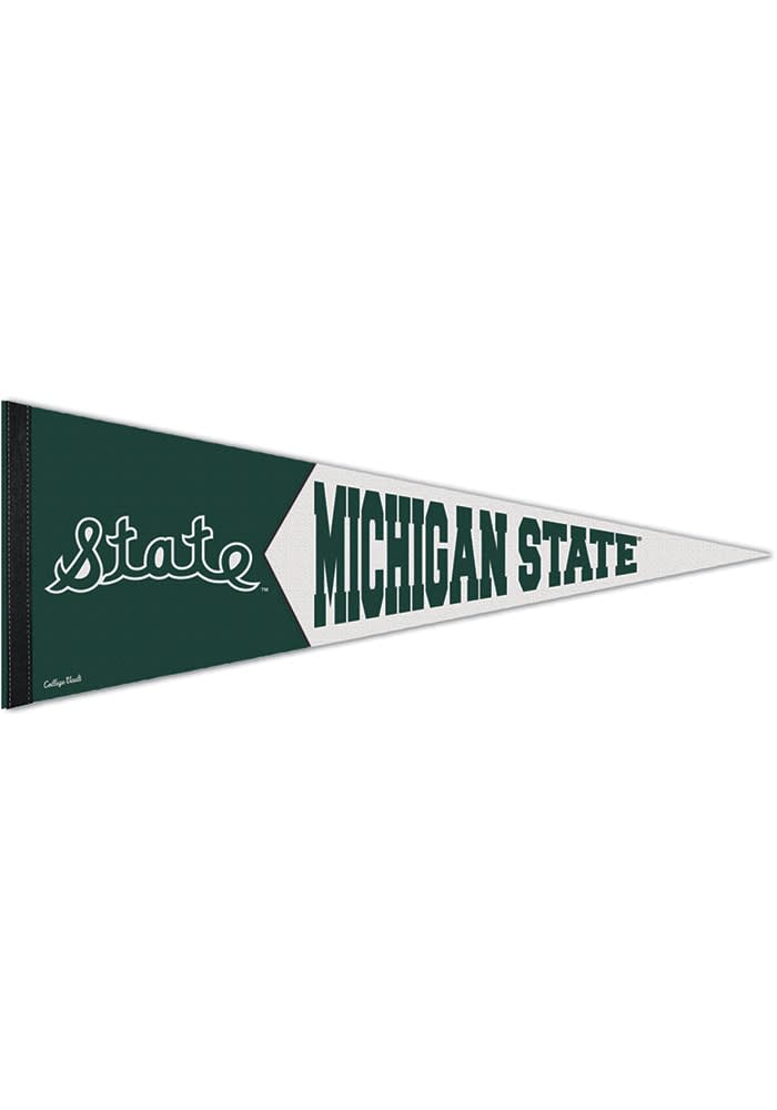 Michigan State Spartans GREEN 12x30 Vault Pennant - 57113295