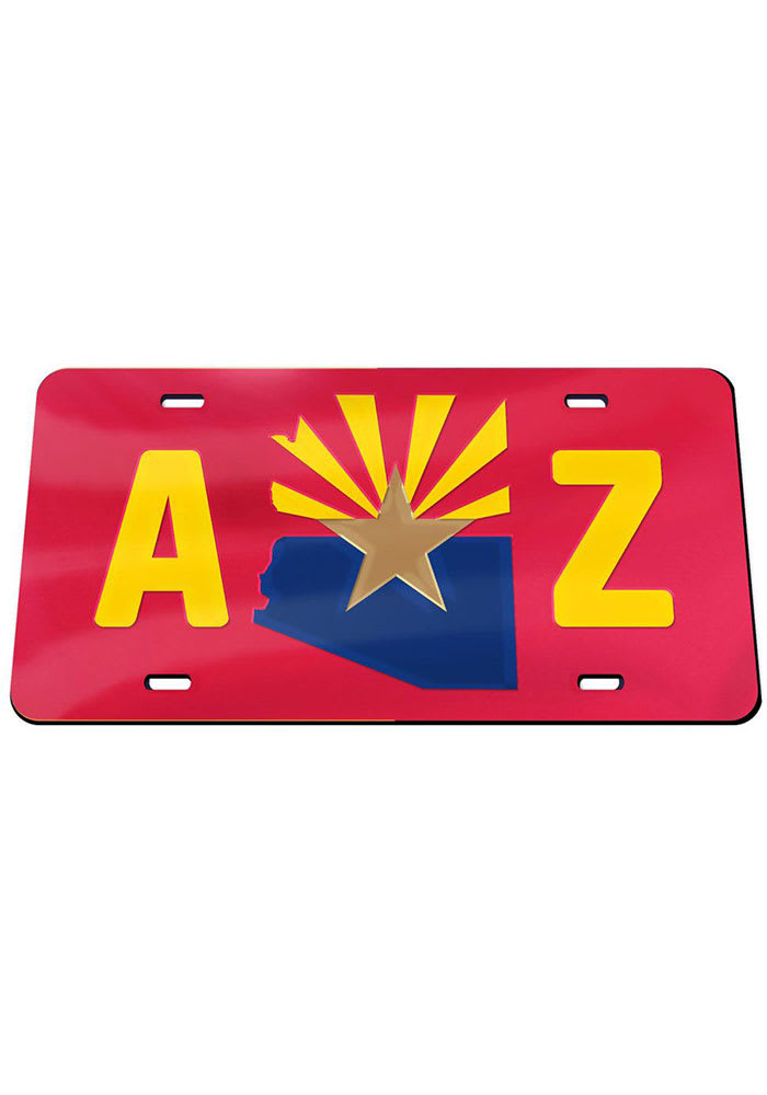 Arizona License Plate- Arizona Red Acrylic Decorative Plate - 57113601