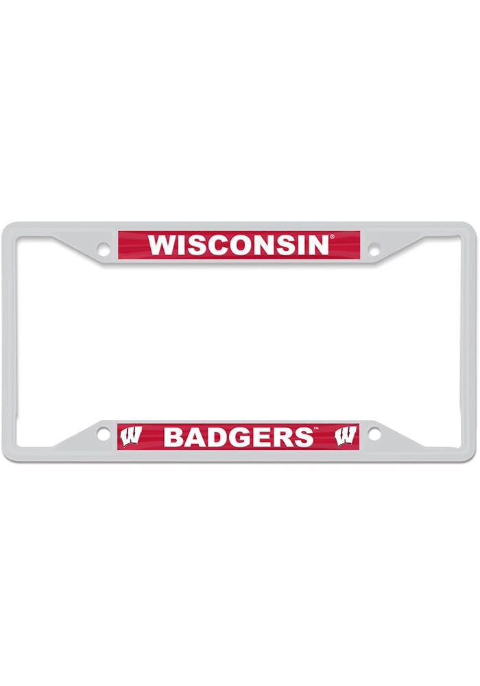 Wisconsin Badgers License Plate Frame - Wisconsin Badgers Red Mascot ...