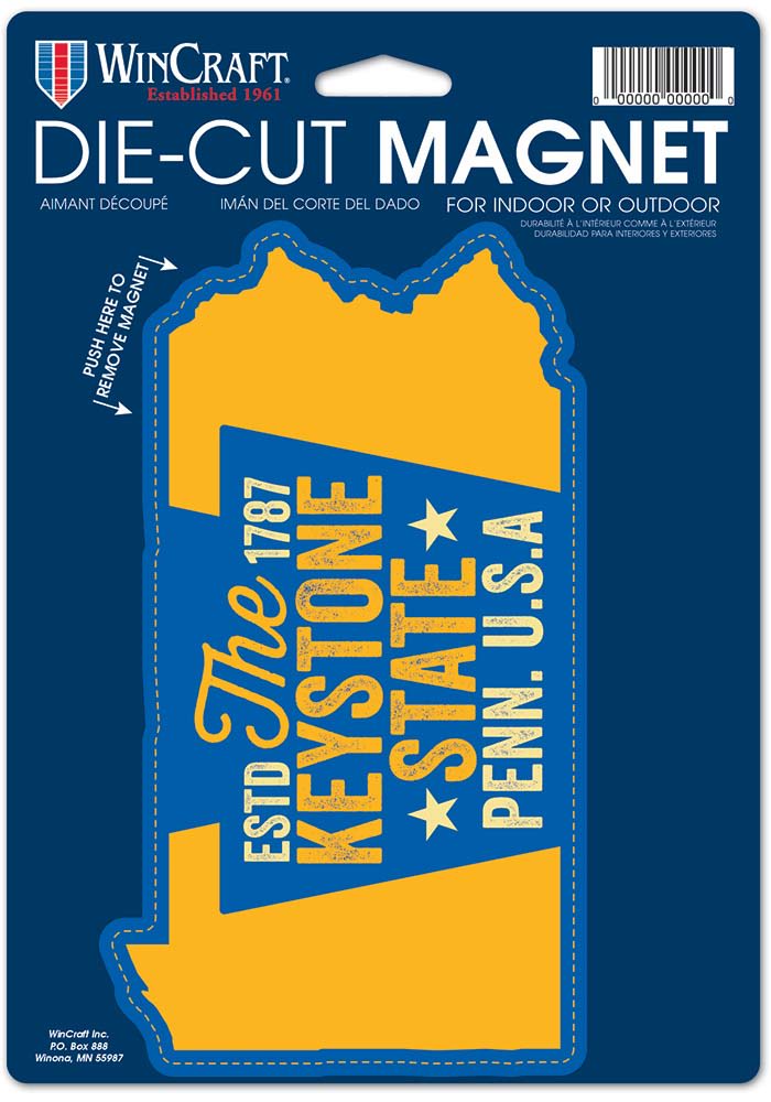 Pennsylvania YELLOW State Shaped Magnet - 57113786