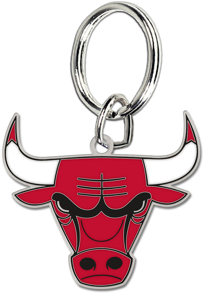 Chicago Bulls Team Logo Keychain Red