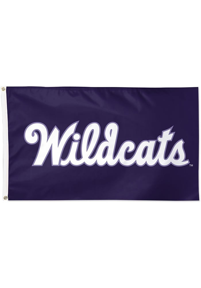 K-State Wildcats PURPLE Script 3x5 Ft Silk Screen Grommet Flag - 57114447