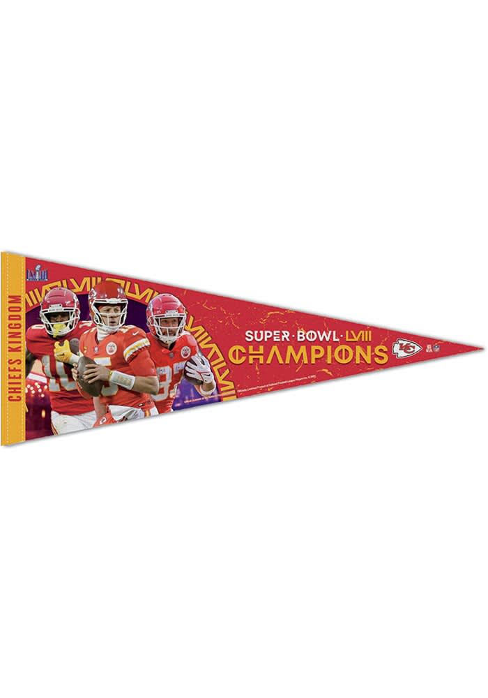Kansas City Chiefs Super Bowl LVIII Champs Pennant - Red