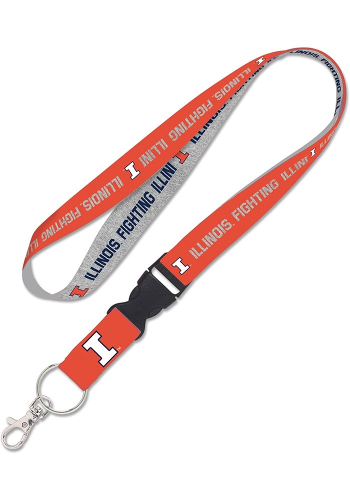 Illinois Fighting Illini ORANGE Heathered Lanyard - 57114929