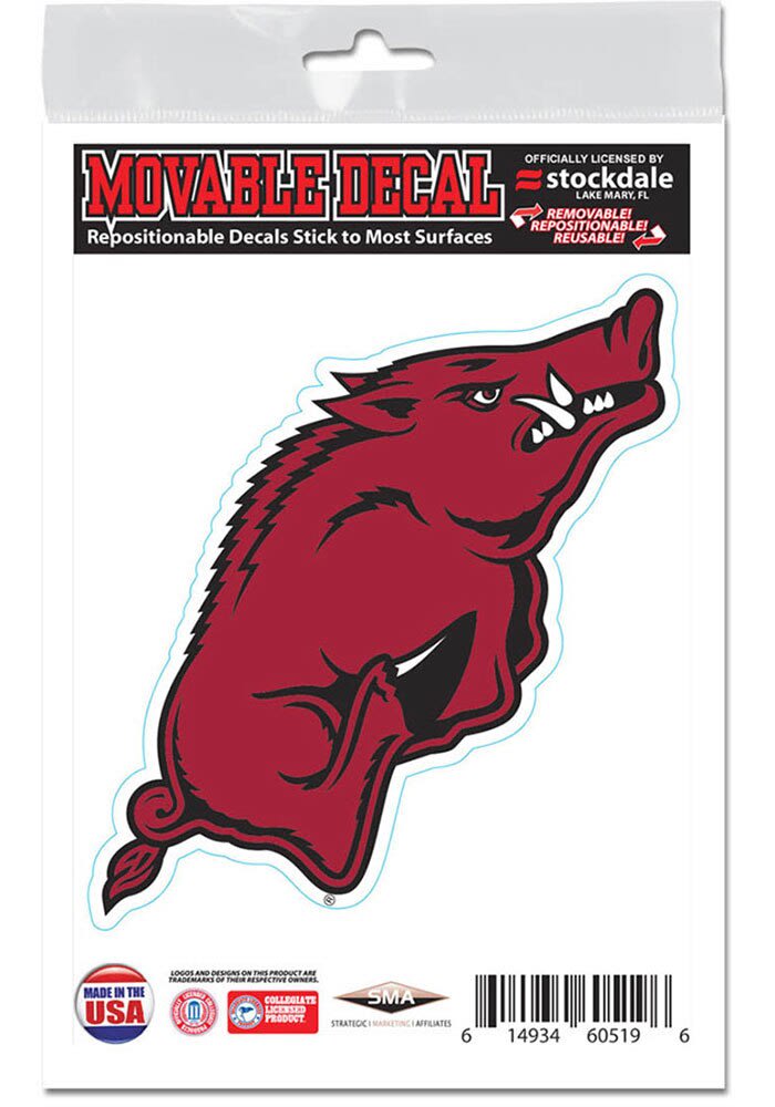 Arkansas Razorbacks Red 3x5 Auto Decal - 57115071