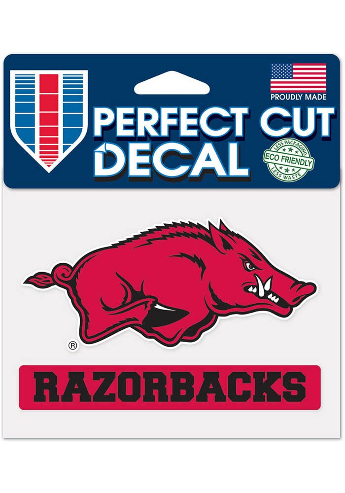 Arkansas Razorbacks Red 4.5x5.75 Auto Decal - 57115072