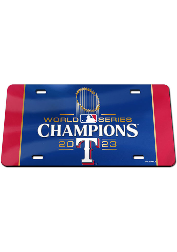 Texas Rangers License Plate- Texas Rangers 2023 WS Champs License Tag - RED