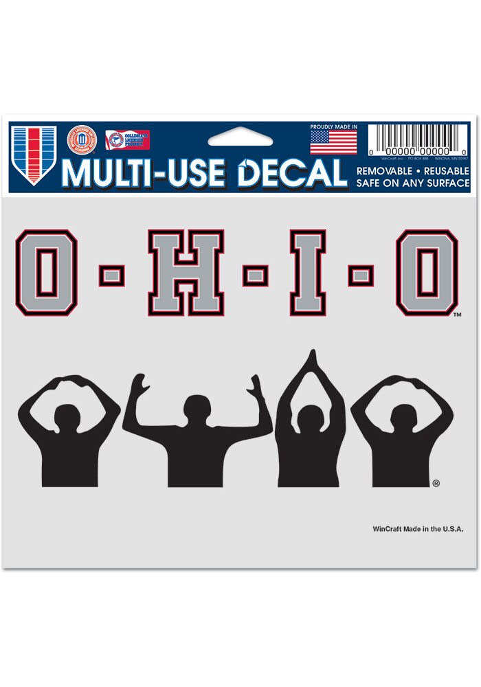 Red Ohio State Buckeyes 5x6 OHIO Decal - 57116144