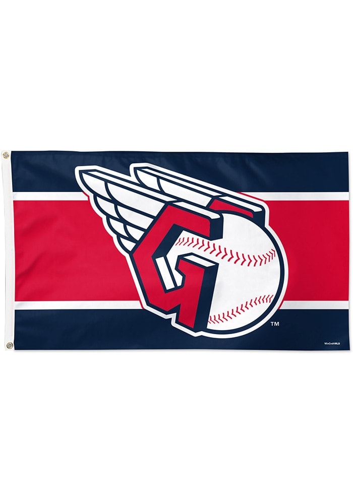 Cleveland Guardians 3x5 Winged G Red Silk Screen Grommet Flag - 57116192