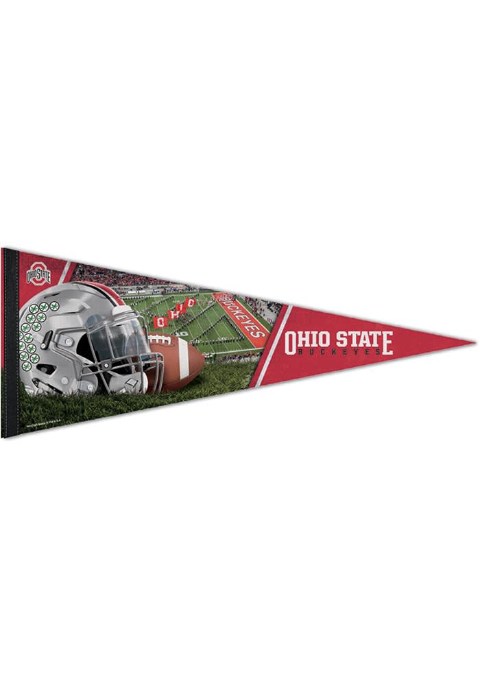 Ohio State Buckeyes Red 12x30 Helmet Pennant - 57116225