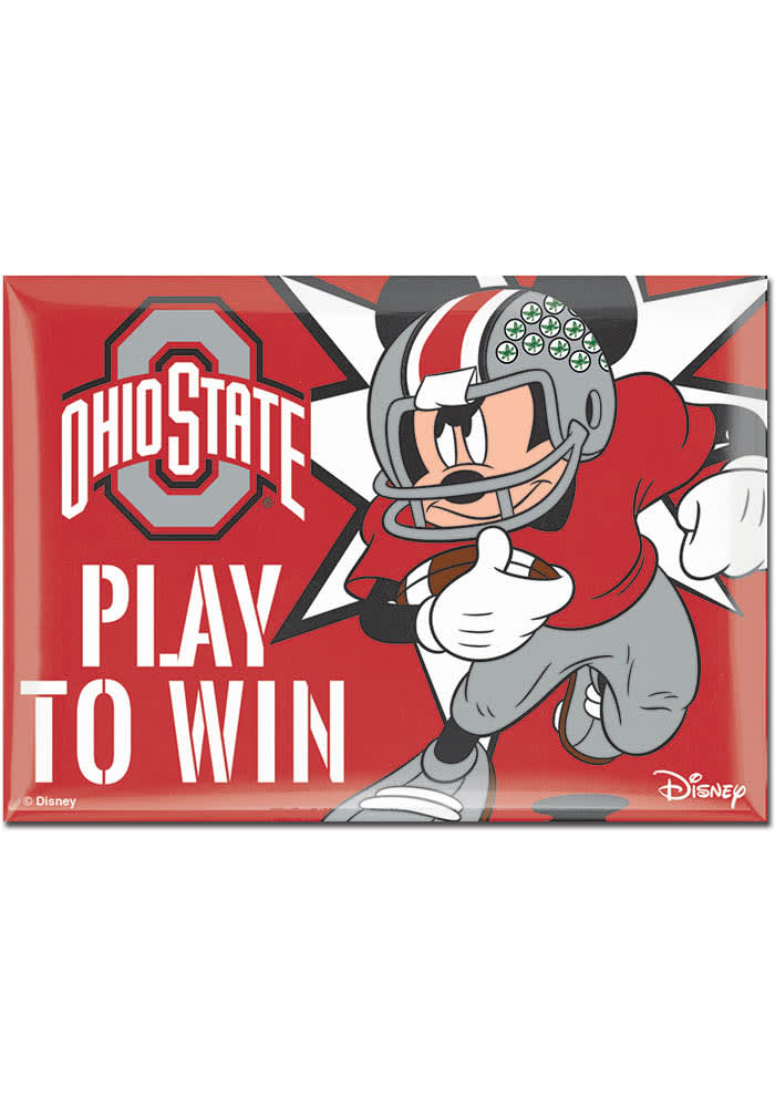 Ohio State Buckeyes Red 2.5x3.5 Mickey Mouse Magnet - 57116238