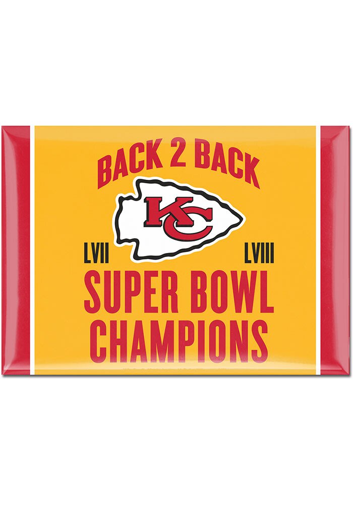 Kansas City Chiefs Red Back to Back Super Bowl Champs Magnet - 57116287