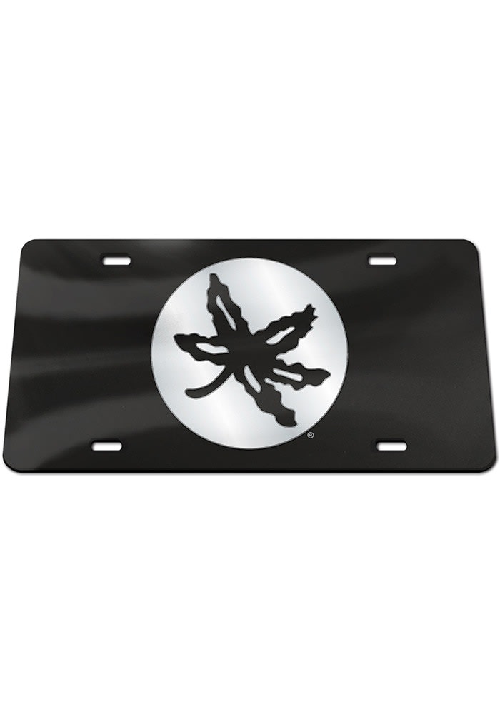BLACK Ohio State Buckeyes Leaf License Plate - 57116422
