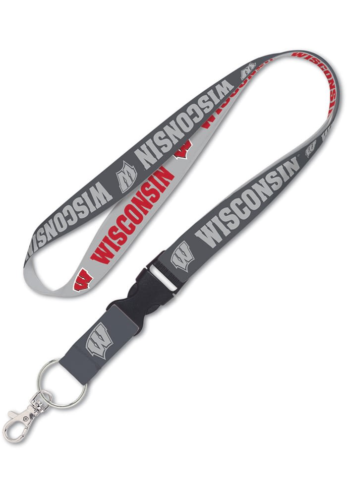 Wisconsin Badgers Red Lanyard Keychain - 57116498