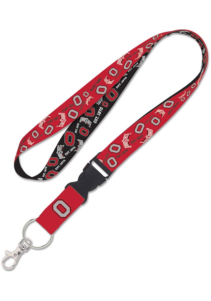 Ohio State Buckeyes Red Scatterprint Lanyard - 57116535