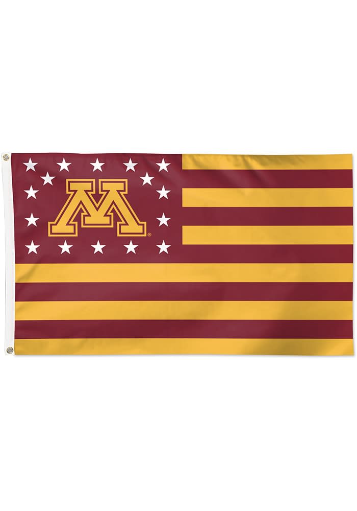 Minnesota Golden Gophers MAROON 3x5 Vertical Stripes Silk Screen ...