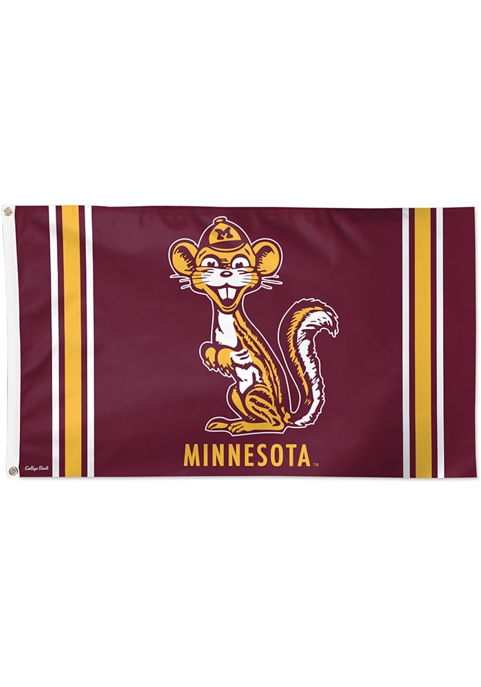 Minnesota Golden Gophers 3x5 Deluxe MAROON Silk Screen Grommet Flag