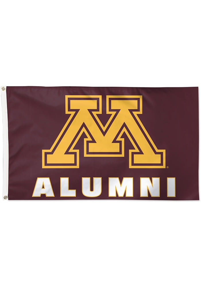 Minnesota Golden Gophers MAROON Alumni Silk Screen Grommet Flag - 57116683