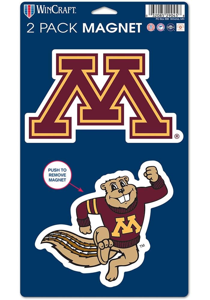 Minnesota Golden Gophers MAROON 2pk 5x9 Magnet - 57116701