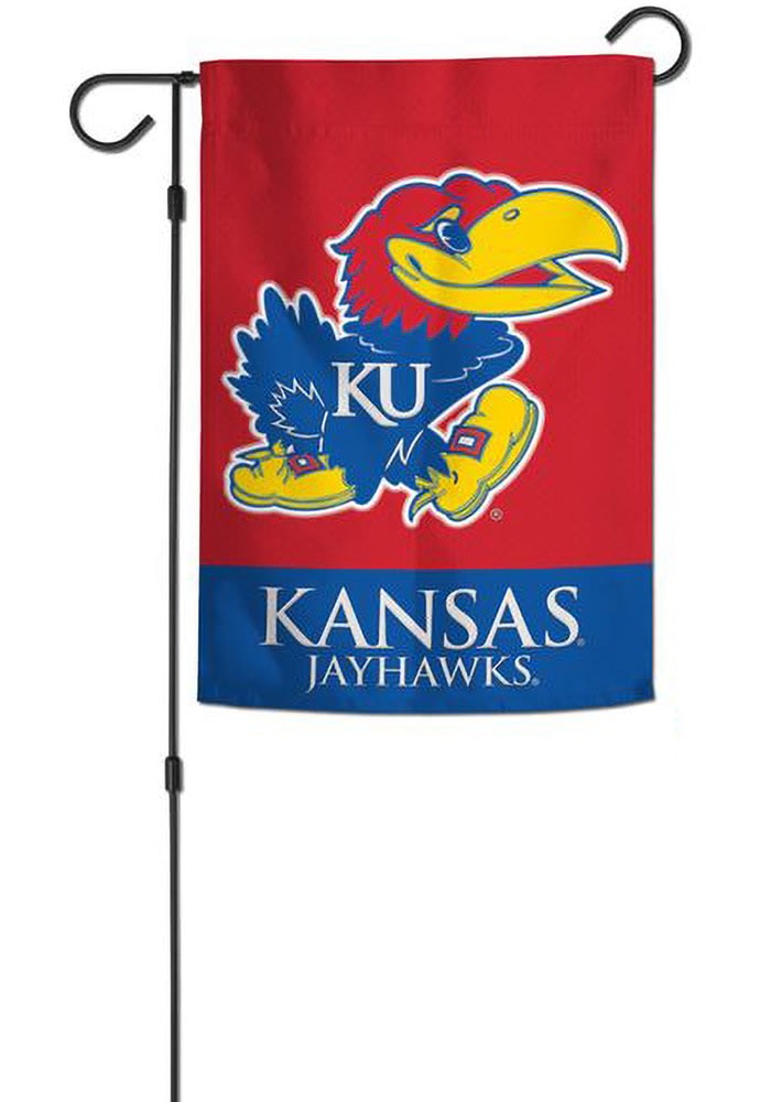 Kansas Jayhawks BLUE 12x18 Applique Garden Flag - 57116721