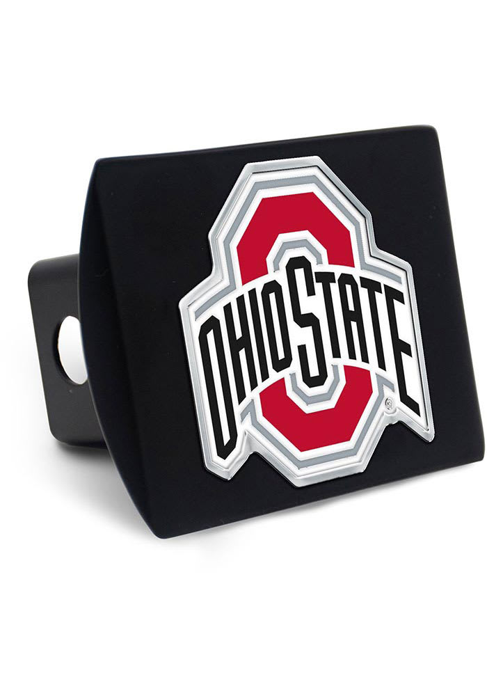 Ohio State Buckeyes Red Black Metal Hitch Cover - 57116799