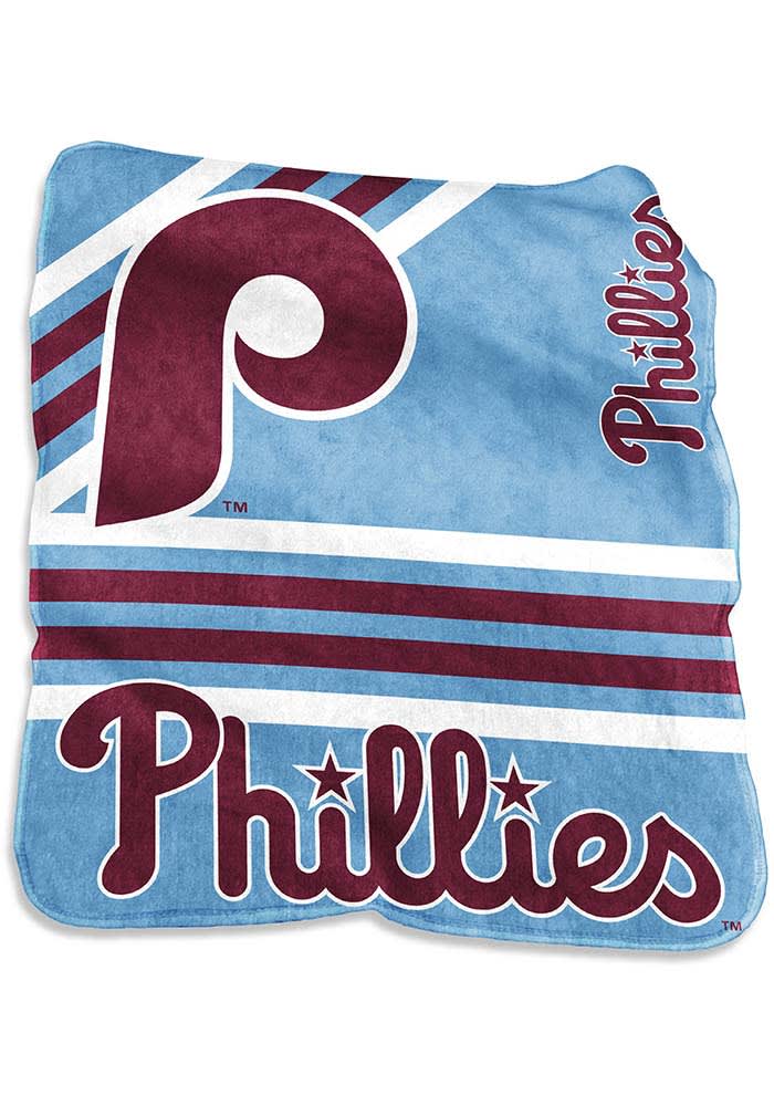 Philadelphia Phillies LIGHT BLUE 50x60 Raschel Raschel Throw Blanket ...