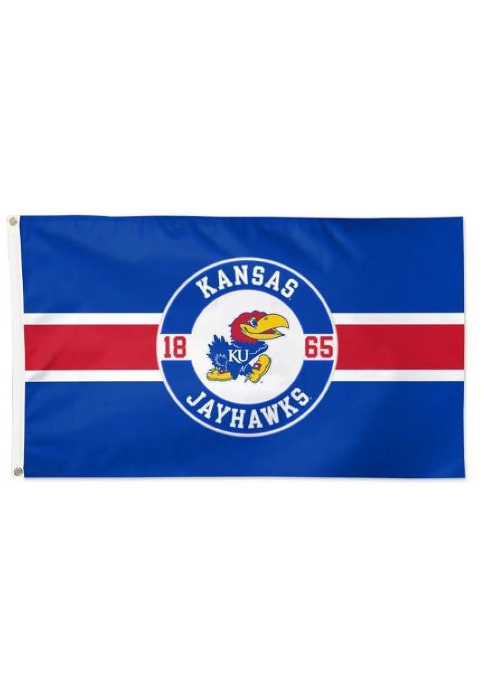 Kansas Jayhawks BLUE 3x5 Applique Applique Flag - 57116894