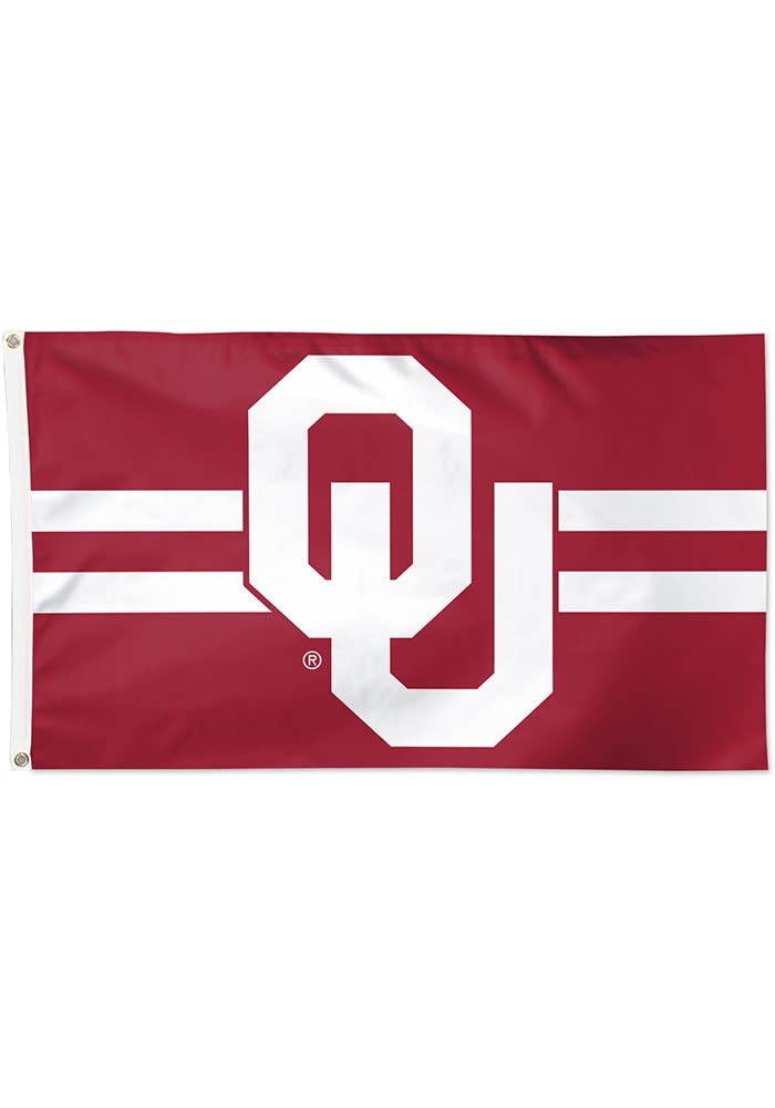 Oklahoma Sooners 3X5 Deluxe Red Silk Screen Grommet Flag - 57117407