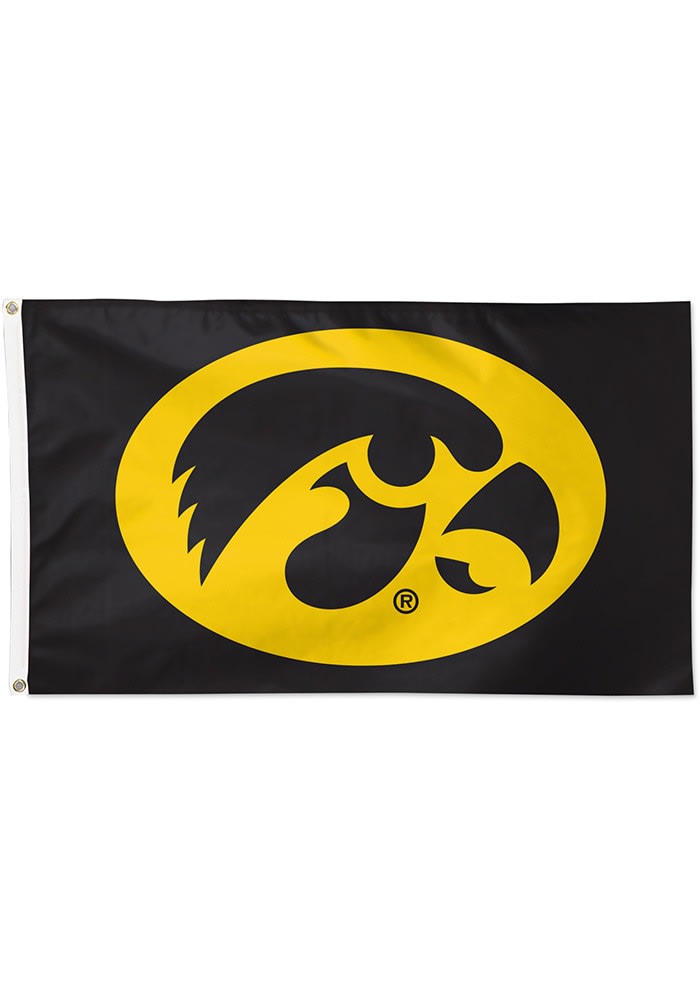 Iowa Hawkeyes Logo 3x5 YELLOW Silk Screen Grommet Flag - 57117412