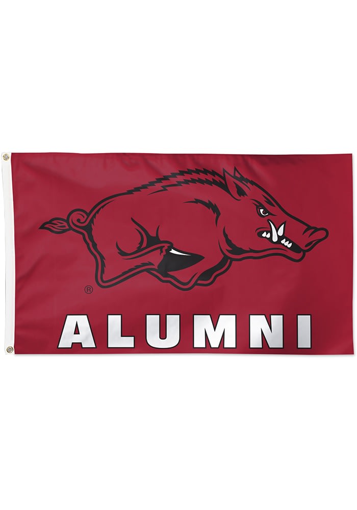 Arkansas Razorbacks Alumni 3x5ft Red Silk Screen Grommet Flag - 57117415