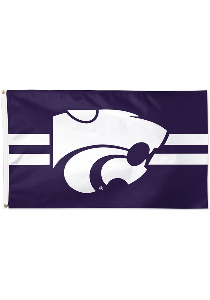 K-State Wildcats 3X5 Deluxe PURPLE Silk Screen Grommet Flag - 57117433