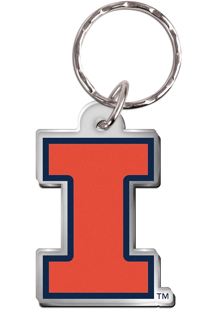 Illinois Fighting Illini ORANGE Freeform Keychain - 57117528