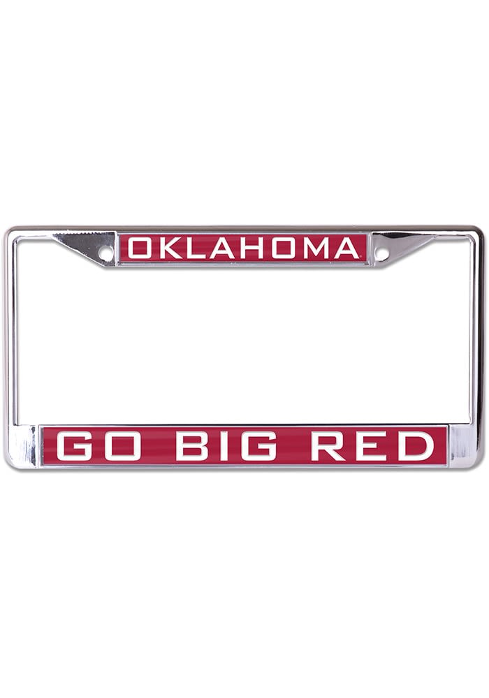 Oklahoma Sooners License Plate Frame - Oklahoma Sooners Red Metallic ...