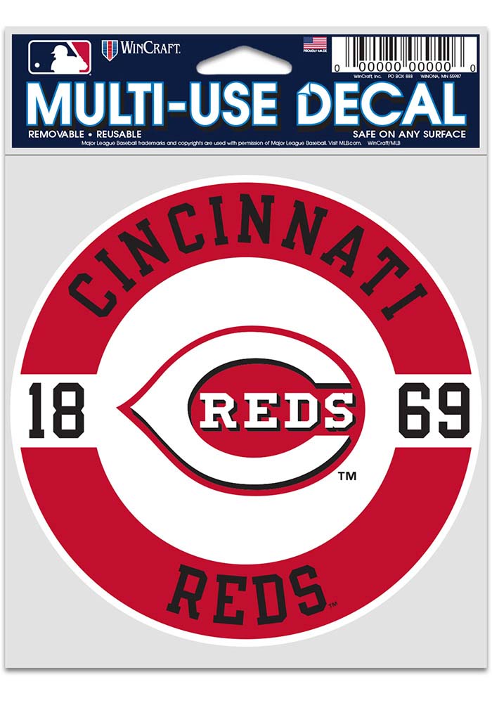Cincinnati Reds Red 3.75x5 Patch Auto Decal - 57117760