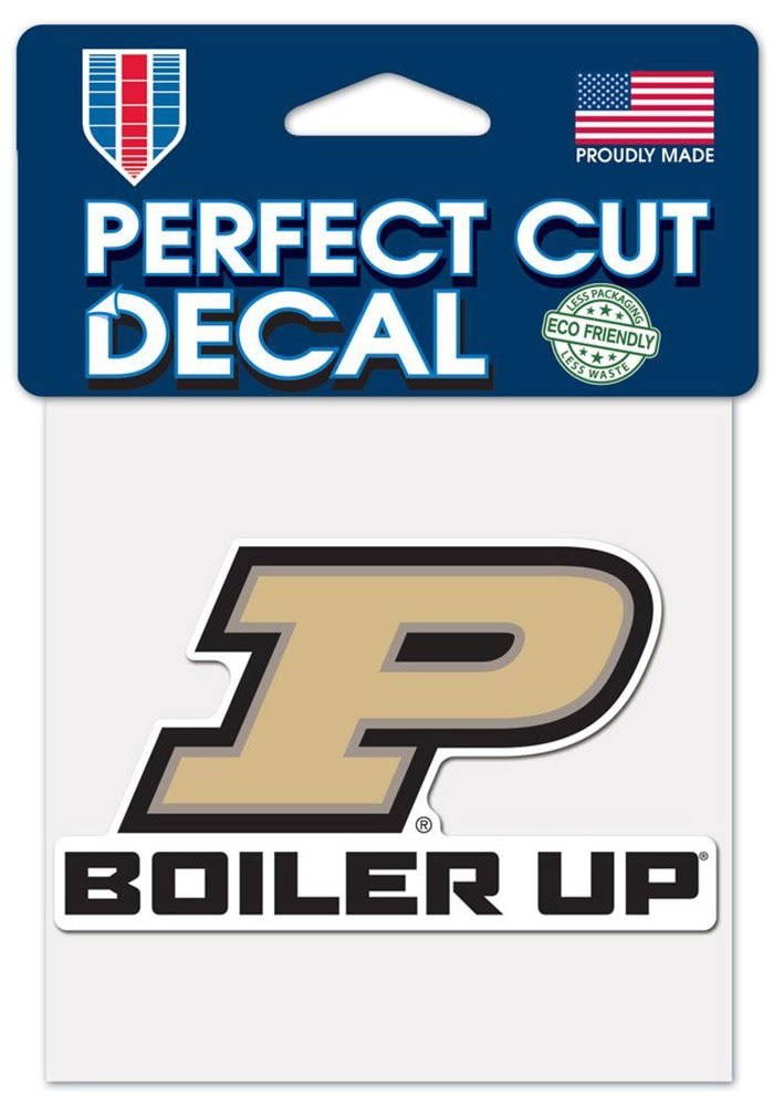 Purdue Boilermakers GOLD 4x4 Slogan Auto Decal - 57117803